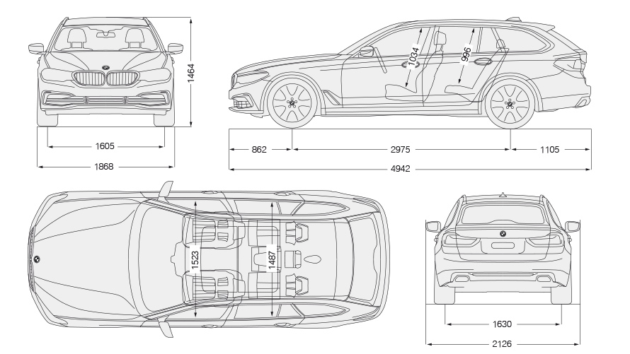 Bmw 5 Series Trunk Dimensions
